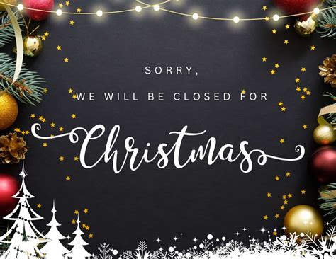 12 Free Printable Closed For Christmas Sign Templates The Incremental
