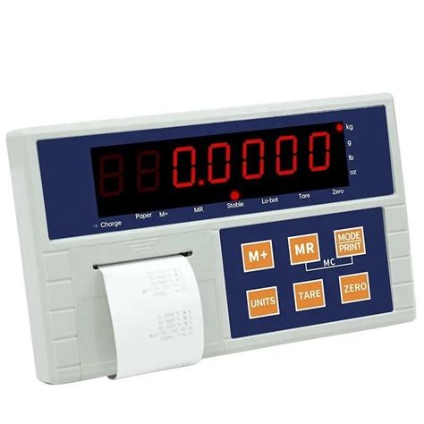 Large LED Display Build In Label Printer Digital Plastic Housing Weighing Indicator For Platform