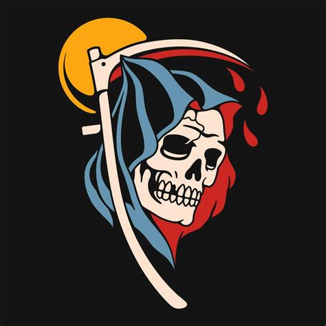 Traditional Grim Reaper Vector Design 28341295 Vector Art At Vecteezy