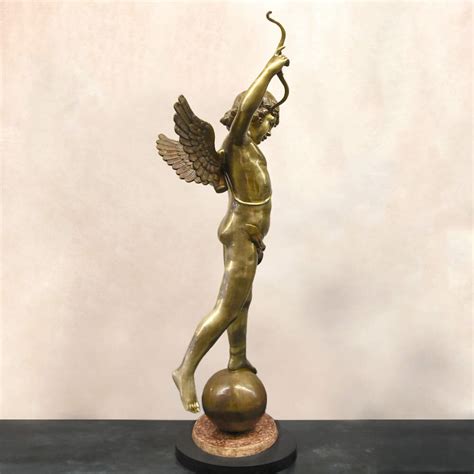 Lifesize Bronze Putti Sculpture In The Style Of Auguste Moreau