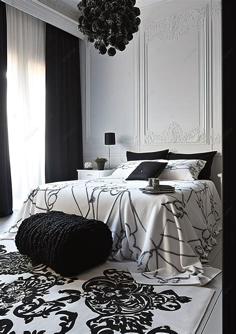 Black And White Bedroom Decoration Design Ideas Background Wallpaper