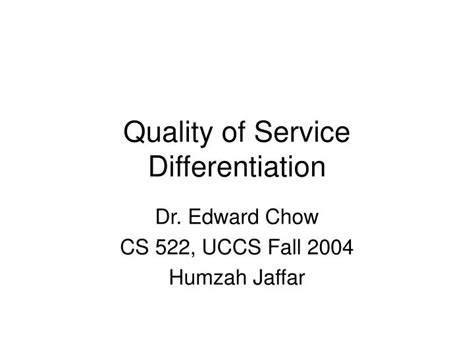 Ppt Quality Of Service Differentiation Powerpoint Presentation Free Download Id3779016