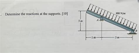 Solved Determine The Reactions At The Supports 10 Chegg