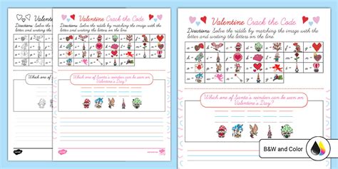 Valentine Cursive Crack The Code Activity Teacher Made