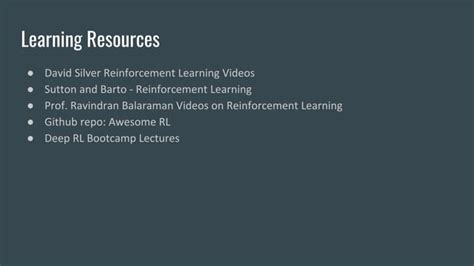 Introduction To Reinforcement Learning Pptx
