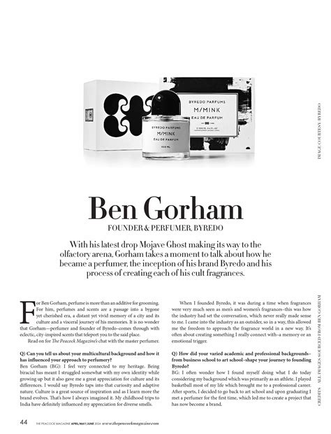 Ben Gorham Founder And Perfumer Byredo