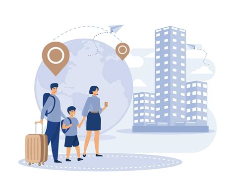 International And Interurban Human Migration Settling Place International Migration Flat