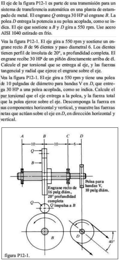 El eje de la figura es parte de una transmisión para Chegg