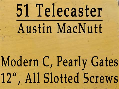 Fender Custom Shop Telecaster 1951 Relic Sh Mb Austin Macnutt Guitar Place