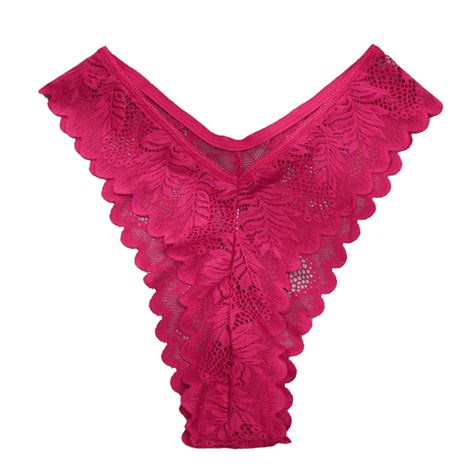 Clzoud Womens Panties Cheeky Red Lace Women Panties Thong A Set Colors