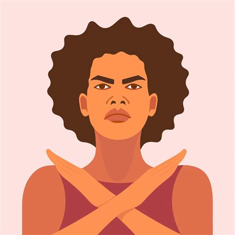 Signe De Protestation Dinterdiction De Refus Et De Rejet Briser La