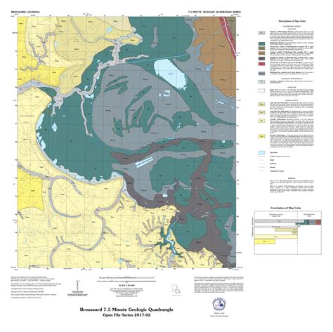 Broussard La 24k Surface Geology Map By Louisiana Geological Survey