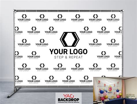 Custom Logo Personalized Step And Repeat Style Printed Etsy