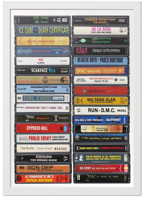 Hip Hop Music Poster Art T Hip Hop Fan Original Cassettes Old