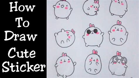Hướng dẫn vẽ Drawing cute sticker bằng bút chì đơn giản
