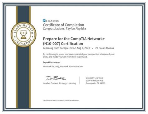 Certificate Ofcompletion Comptia A Plus 220 902 Cert Prep 6 Securing