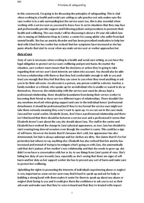 Unit 7 Task 2 Principles Of Safe Practice Unit 7 Task 2 Information
