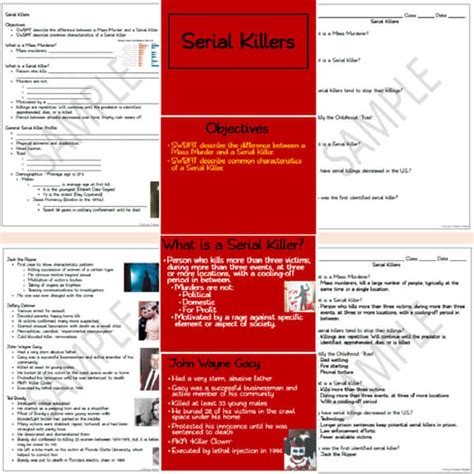 Serial Killer Bundle Powerpoint Student Guided Notes And Two Activities Serial Killer Bundle Powerpoint Student Guided Notes And Two Activities