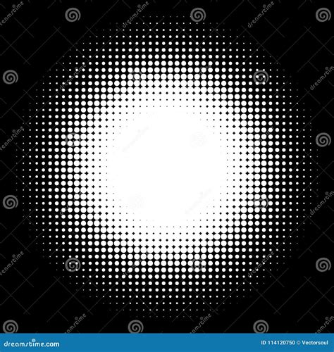 Halftone Element Abstract Geometric Graphic With Half Tone Pattern