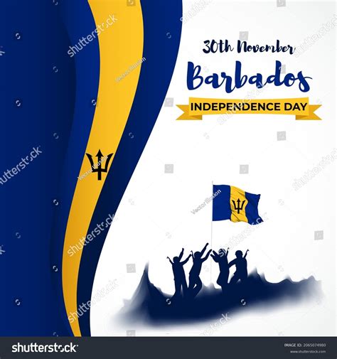 Vector Illustration Happy Barbados Independence Day Stock Vector