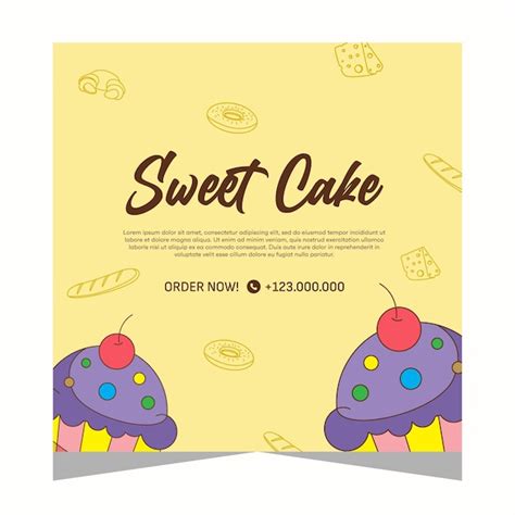Premium Vector Bakery Flayer Or Social Media Post Template