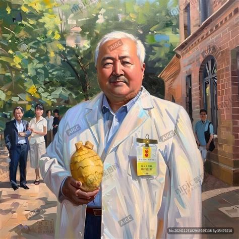 Ai创作图生物系教授 医学名人 医学巨匠 诺贝尔医学奖 医学之父 金教授 博学载医 烧伤医学的开拓者 著名医生 袁院士 南方医科大学插画 院士