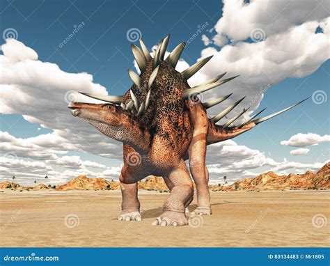 Dinosaur Kentrosaurus Stock Illustration Illustration Of Paleontology