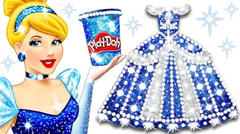 Diy How To Make Play Doh Princess Cinderella Sparkle Dress Youtube
