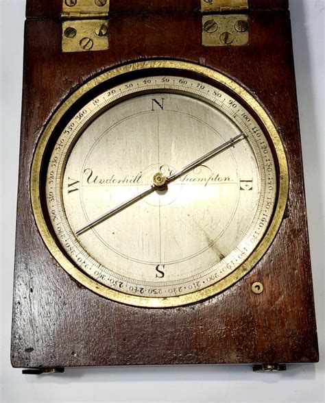 Wooden Cased Brass Magnetic Compass Curious Science