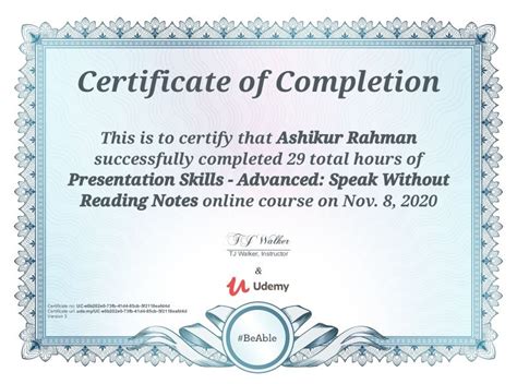 Ashikur Rahman On Linkedin Presentationskills Coursecompletion