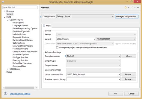 Use Code Composer To Produce A Coffdwarf Output Fileset Msp Low