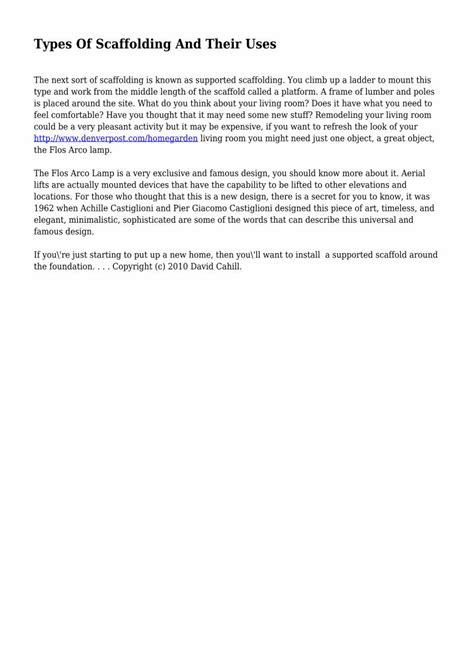 pdf types of scaffolding and their uses dokumen tips
