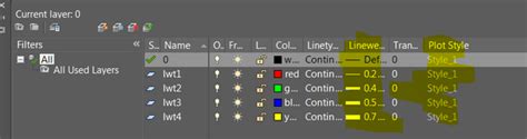 Solved Do Plot Styles Override All Other Lineweight Settings