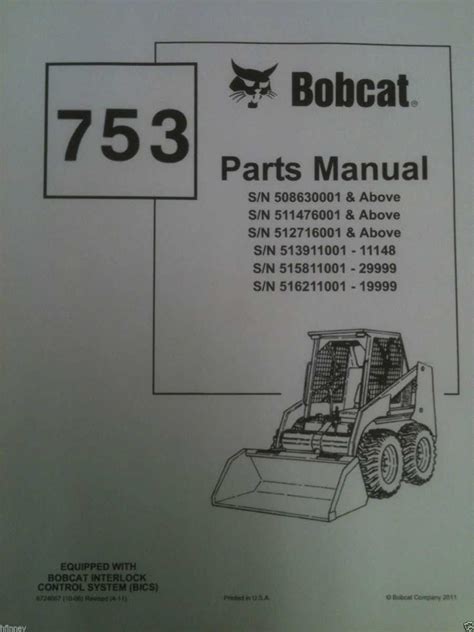 Exploring The Inner Workings Of The Bobcat 753 A Parts Diagram