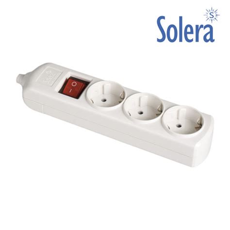Base Bipolar 3 Tomas Con T T Lateral 16A 250V Color Blanco Interruptor