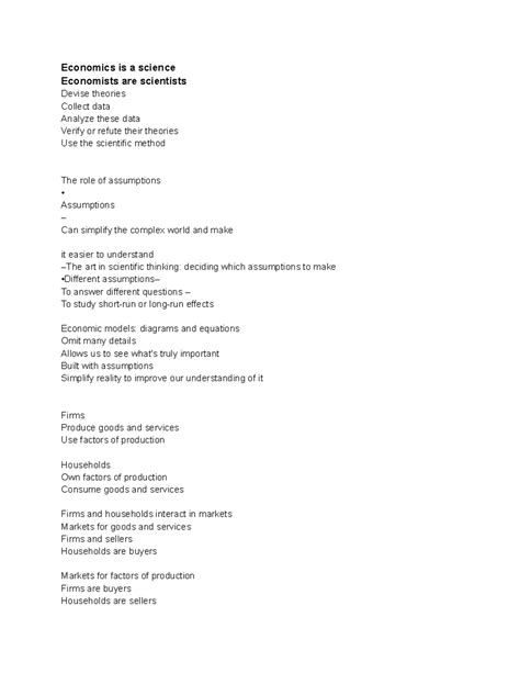 Economics Chapter 2 Teacher Protik Nandy Economics Is A Science Economists Are Scientists