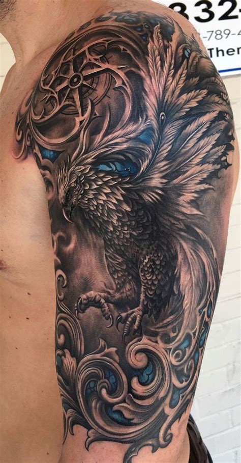 Phoenix Tattoo Half Sleeve Designs