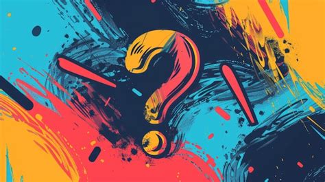 Continuous Line Question Mark Icon Art On Colorful Abstract Background