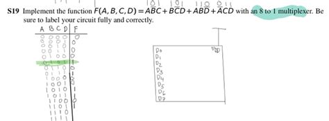 Solved 101 00 01 S19 Implement The Function F A B C D Chegg Com
