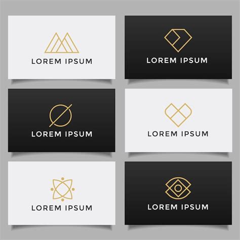 Conjunto de colección de logotipo creativo simple minimalista Vector