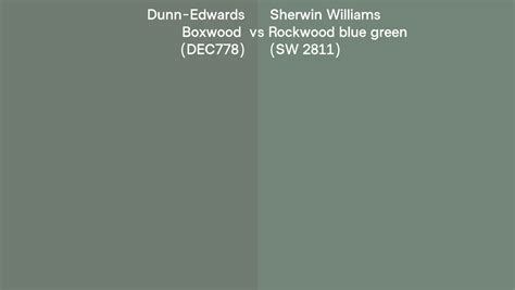 Dunn Edwards Boxwood Dec778 Vs Sherwin Williams Rockwood Blue Green