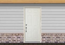 Mastercraft 32 W X 80 H Primed Steel 6 Panel Prehung Exterior Door