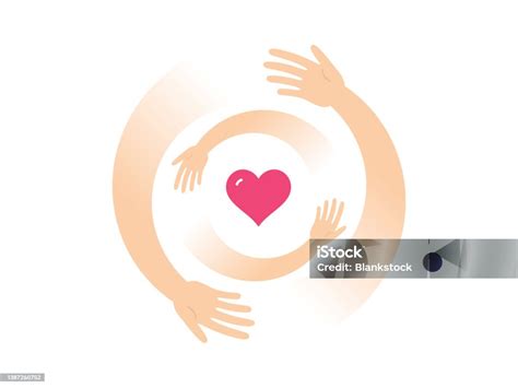 핸즈 케어 로고 디자인 우정과 자원봉사 의도와 함께합니다 자원봉사 지원 벡터 감사에 대한 스톡 벡터 아트 및 기타 이미지