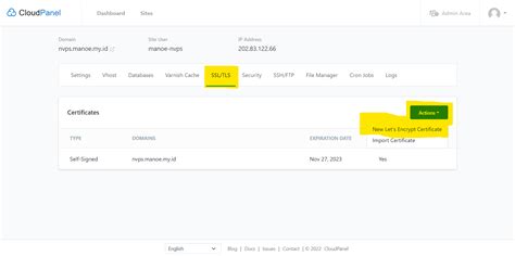 Instalasi Cloudpanel Di Nat Vps Natvpsid