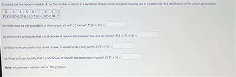 solved 5 points let the random variable x be the number of