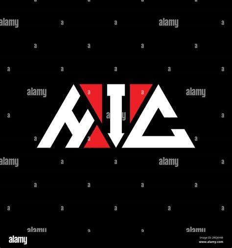 Hic Triangle Letter Logo Design With Triangle Shape Hic Triangle Logo