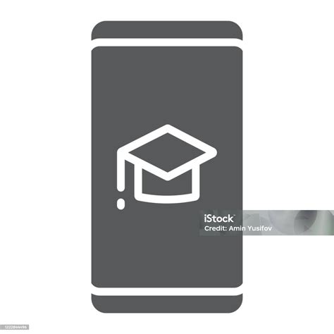 教育應用字形圖示教育和學校學習應用程式元號向量圖形一個堅實的圖示在白色背景eps 10向量圖形及更多10號圖片 10號 互聯網 剪裁圖
