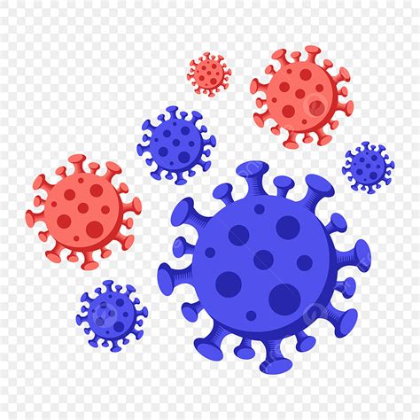 Vektor Covid 19 Dengan Latar Belakang Transparan Virus Corona Covid