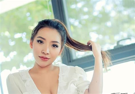 Famous Model Nang Mwe San In White Mini Dress Burmese Actress And