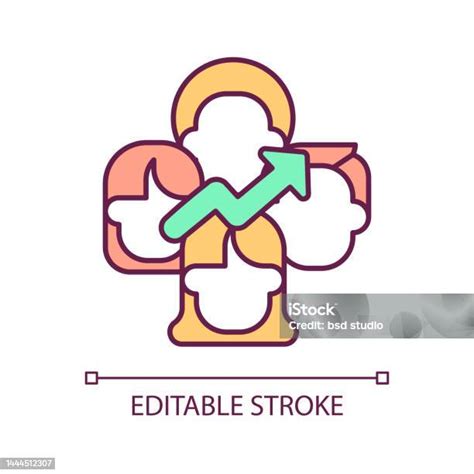 사회 개선 Rgb 색상 아이콘 개념에 대한 스톡 벡터 아트 및 기타 이미지 개념 개발 개선 Istock